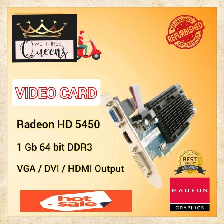 1GB 64 BIT VIDEO CARD / HD 5450 SERIES / ATI RADEON | Lazada PH