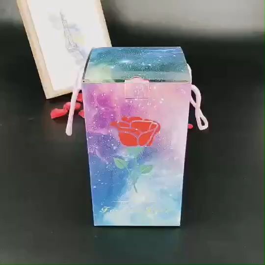 Galaxy Rose With Box Eternal Rose With Led Light Glass Dome Rose Dome Commemorative Lazada Ph