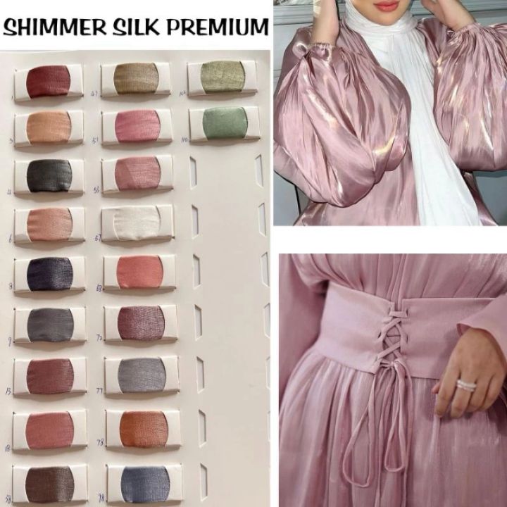 Kain Shimmer Silk Premium Harga Tertera Untuk Setengah Meter | Lazada ...