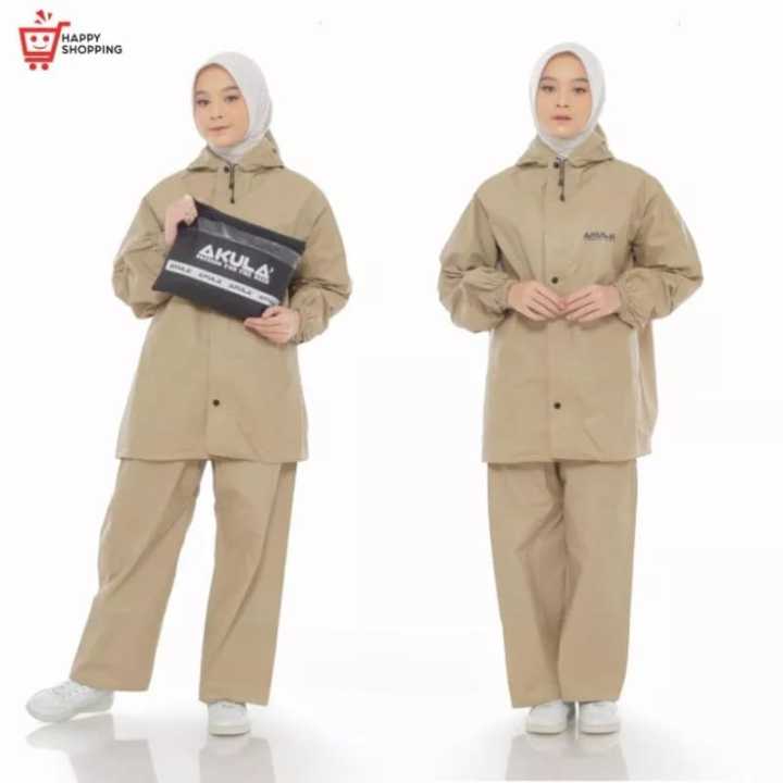Jas Hujan Raincoat Pria Wanita Terbaik Anti Rembes By AKULA | Lazada ...