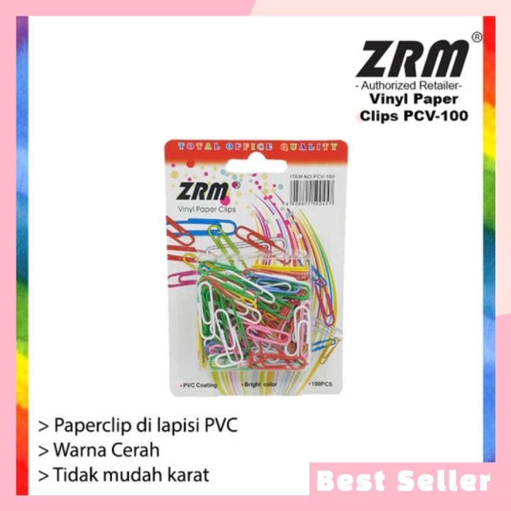 ZRM Vinyl Paper Clips / Klip Kertas PVC ZRM PCV-100 6 Pack | Lazada ...