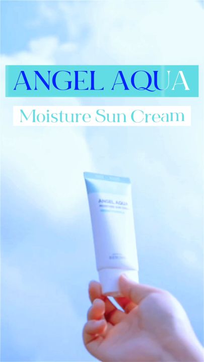 Kem chống nắng làm dịu giúp hạ nhiệt Angel Aqua Moisture Sun Cream SPF 50+/PA+++ 50mlx2 | Lazada.vn
