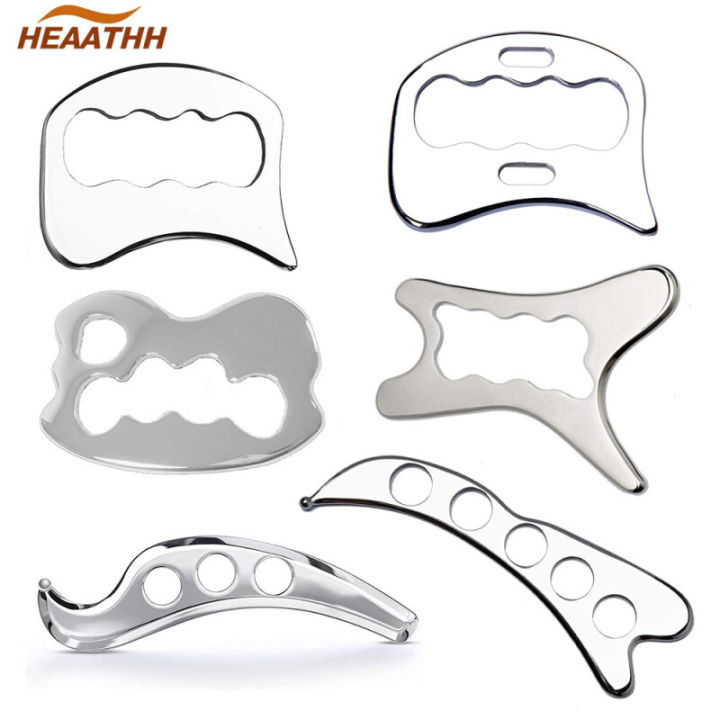 Stainless Steel Gua Sha Massager Muscle Scraper Metal Scraping Tool ...