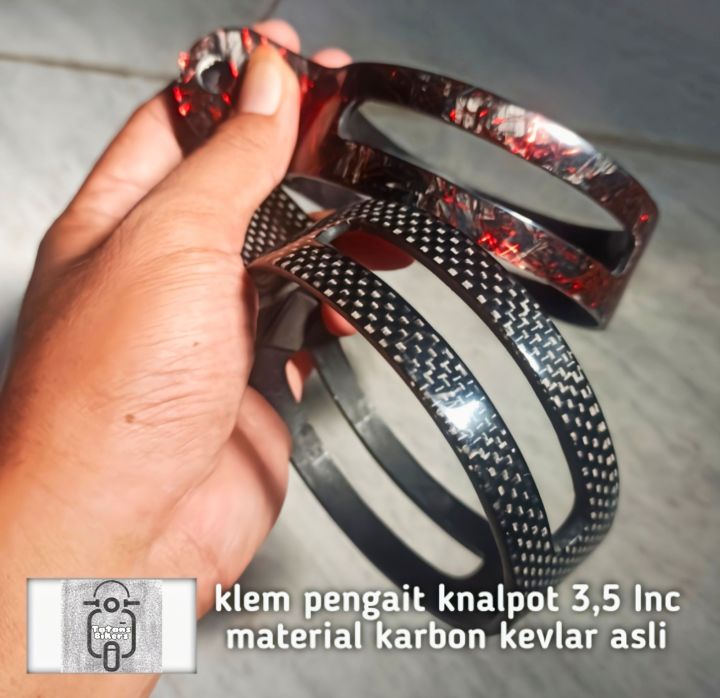 klem breket knalpot ADV PCX VARIO NMAX NINJA RX KING F1ZR kevlar asli ...