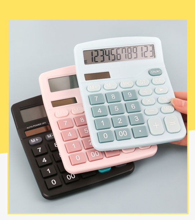 【Ready Stock】Calculator cute student solar panel simple office business ...