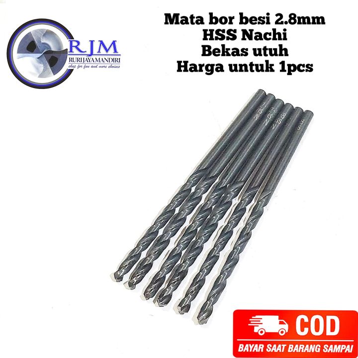 Twist drill bor besi bor nachi 2.8mm hss bukan endmill carbide | Lazada ...