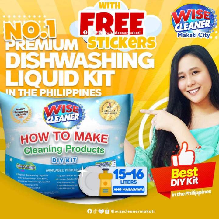 Wise Cleaner Premium Dishwashing Liquid DIY Kit + Free Stickers | Lazada PH