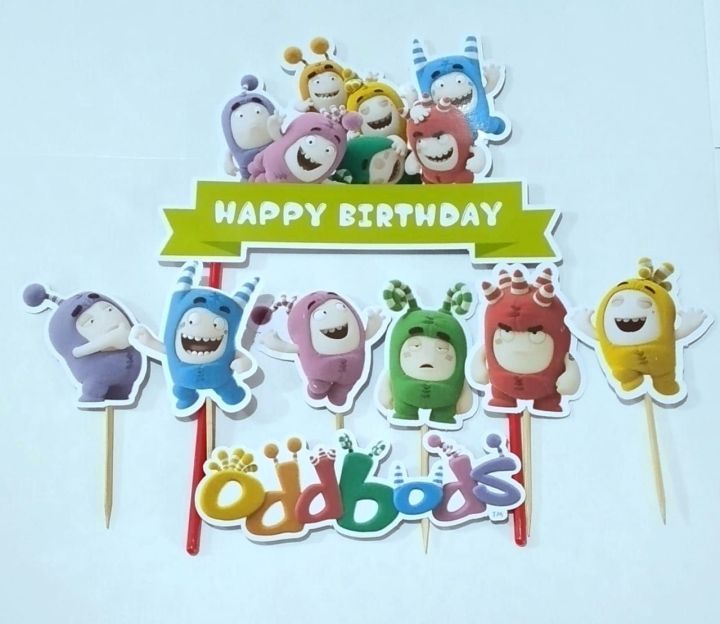 Topper Kue Custom Nama Karakter Oddbods | Lazada Indonesia