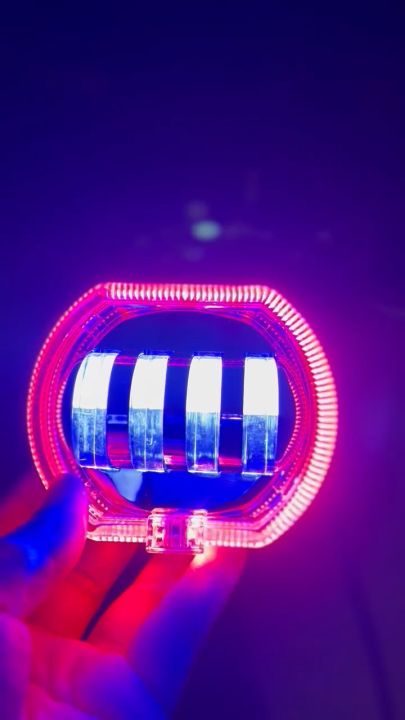 X Case Lampu Biled Projie Rgb Shroud 4 Lensa 8d 4 5 Inch Angel Devil Eye Universal Dd 171 Rgb