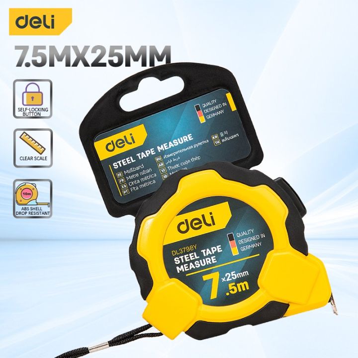 Deli Industrial Heavy Duty & Standard 3m | 5m | 7.5m | 10m Tape Measure ...