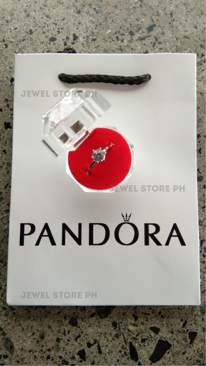 Pandora Promise Ring with acrylic box - Premium Copy, Adjustable, Non-tarnish, S925 HK Silver ...