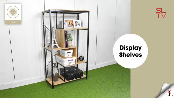 NEST DESIGN LAB Premium Book Shelf Display Shelf Multi-purpose Rack ...