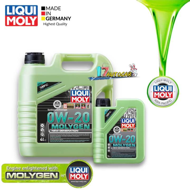 น้ำมันเครื่อง เบนซิน ไม่แถมกรอง Liqui Moly 0w-20 MolyGen Additive ต้าน ...