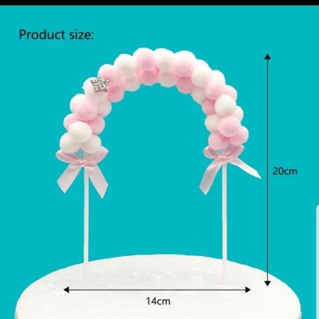 cake topper bentuk lengkung bola bola | Lazada Indonesia