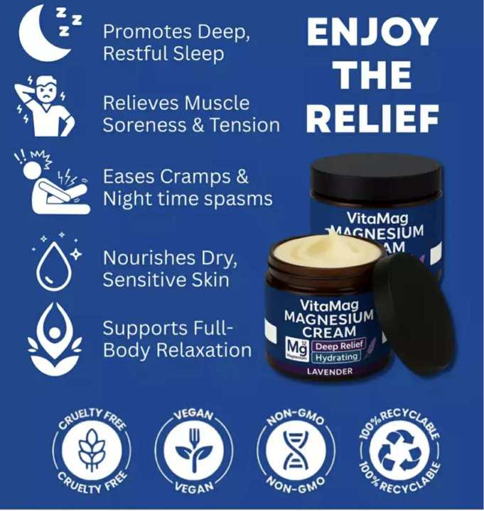 VITAMAG MAGNESSIUM CREAM DEEP RELIEF | Lazada PH