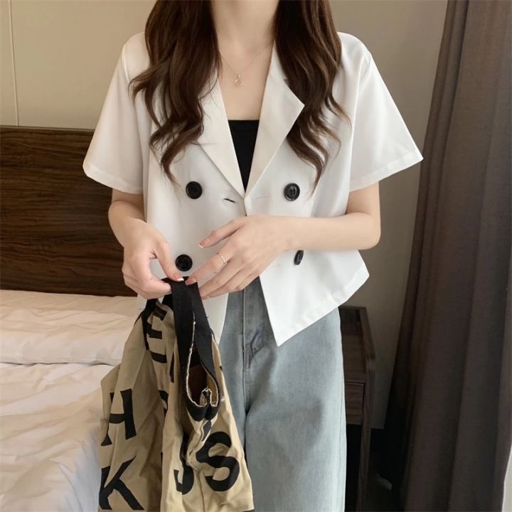 ootd basic plain Korean style / outfit Blazer Korea style/blazer crop ...