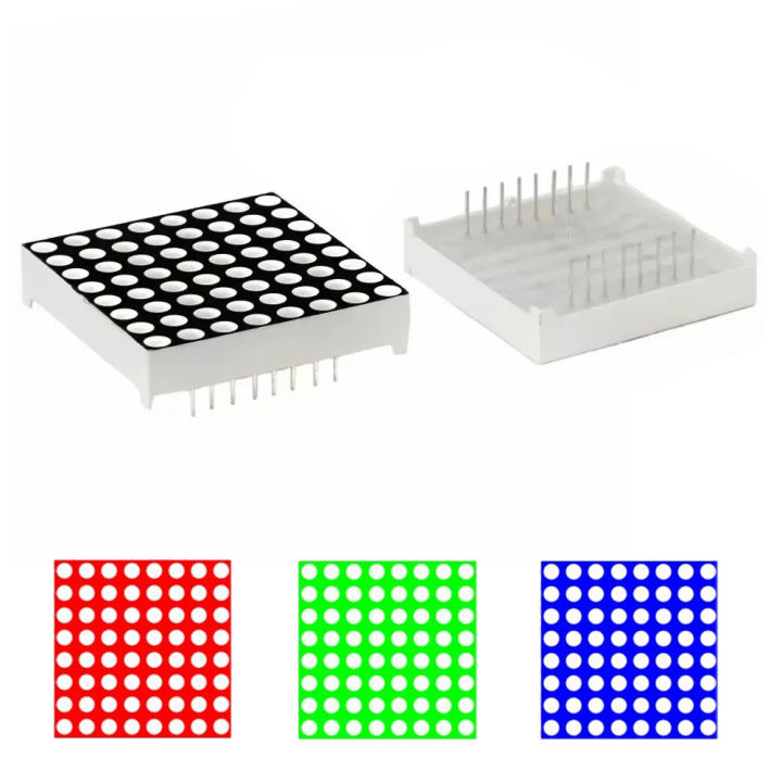 3mm 8*8 Led Display Common Cathode Dot Matrix Module MAX7219 8 X 8 Display Board Red Blue Green ...