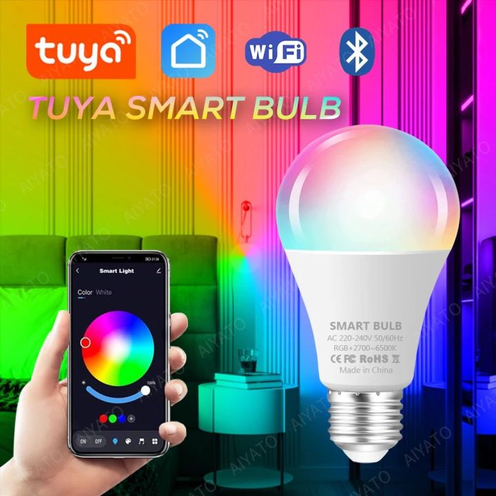 Tuya Bluetooth Smart Bulb Dimmable Color Change Led Lamp RGB Smart ...