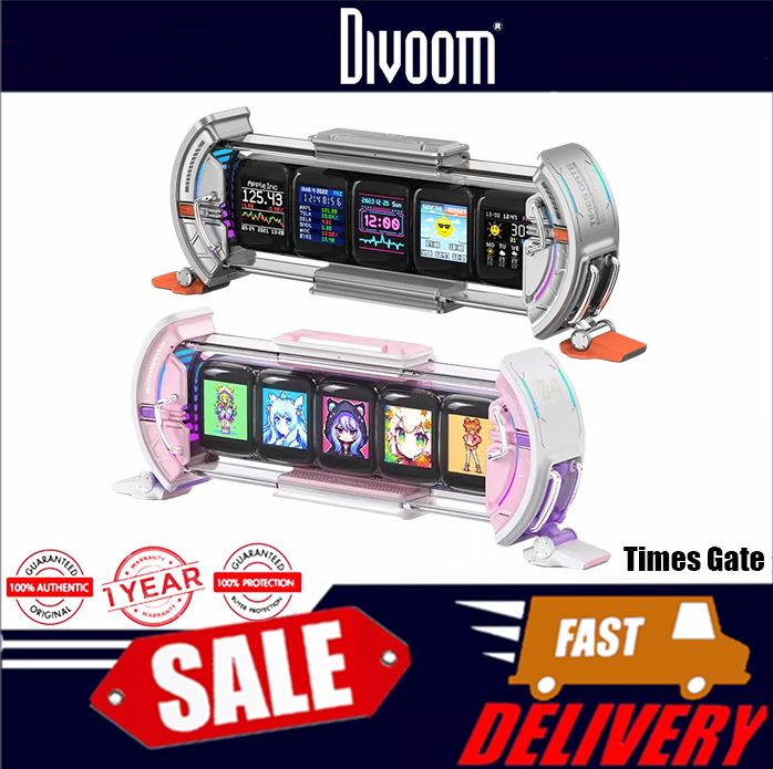 Original Divoom Times Gate Pixel Art Gaming Setup Clock with Smart App ...