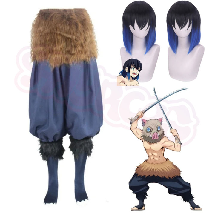 Anime Kimetsu No Yaiba Hashibira Inosuke Cosplay Costume Demon Slayer ...