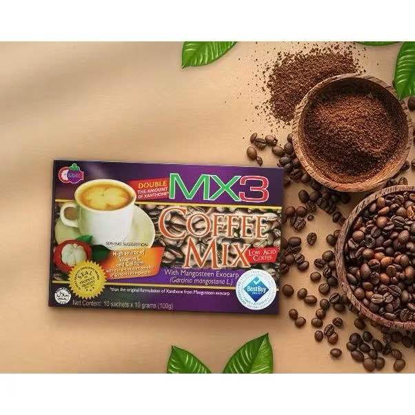 MX3 Coffee Mix with Mangosteen - Low Acid Coffee Mix 10 Sachets | ORIG | Lazada PH