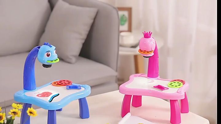 Children Painting Projector Toy Learning Desk Table Led Projector ...