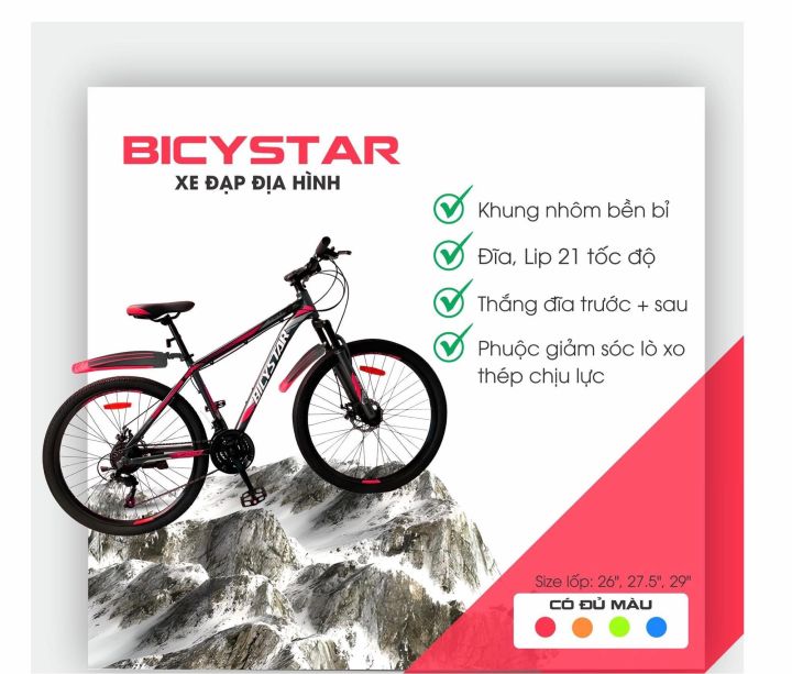 Xe đạp thể thao Bicystar Khung Nhôm size 27.5 - Cam Kết Chính Hãng ...