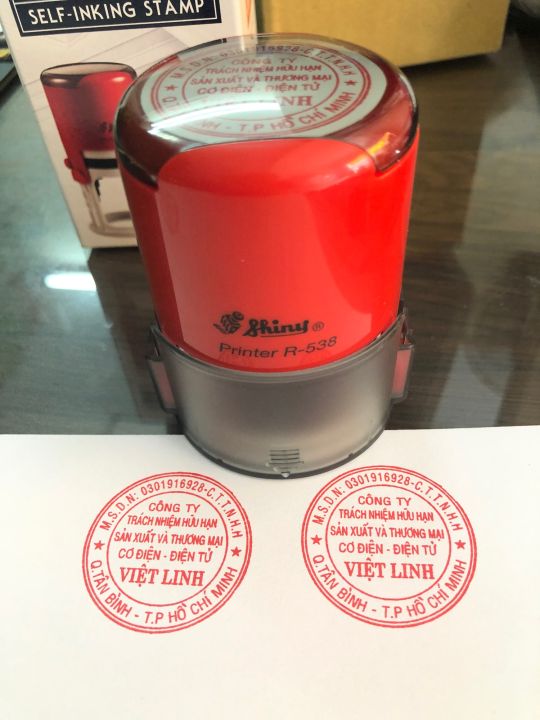 Khắc dấu tròn công ty hiệu Shiny đẹp, bền, theo quy chuẩn quy định ...