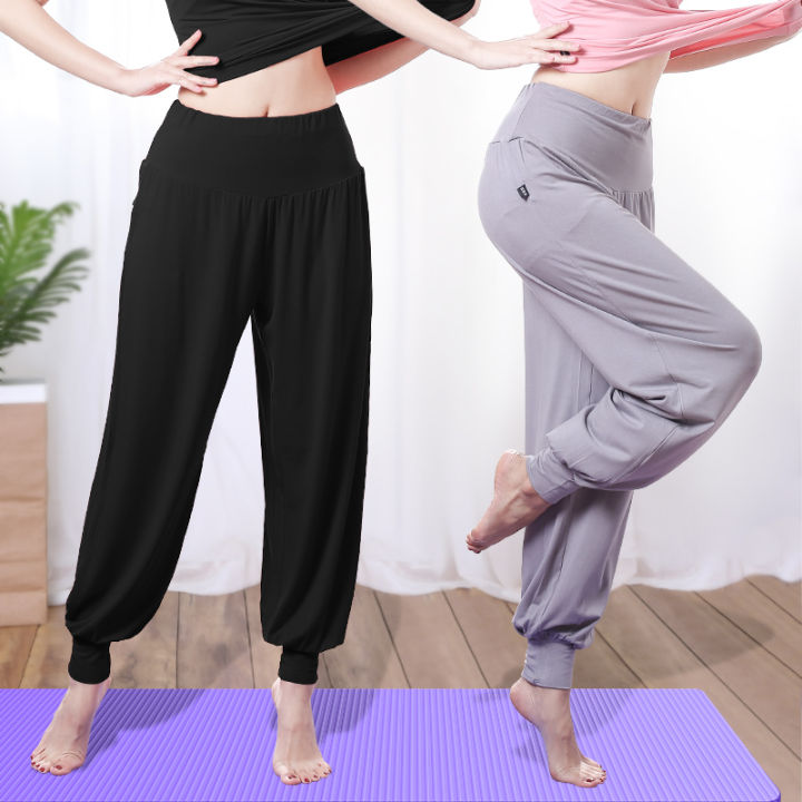 Loose Women's Yoga Pants Modal Dance Fitness Harlan Trousers Breathable ...