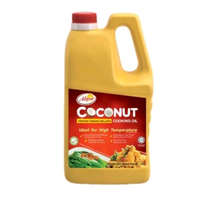 Akasa Coconut Cooking Oil (1kg) - Halal | Lazada