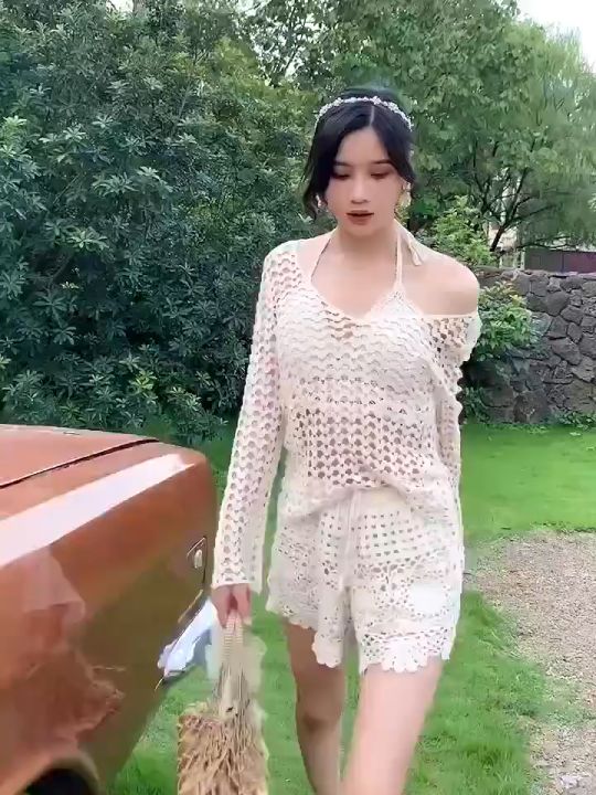 💥[A167] Áo CHOÀNG LƯỚI đi biển HÌNH TIM tay dài mùa hè siêu xinh hàng ...