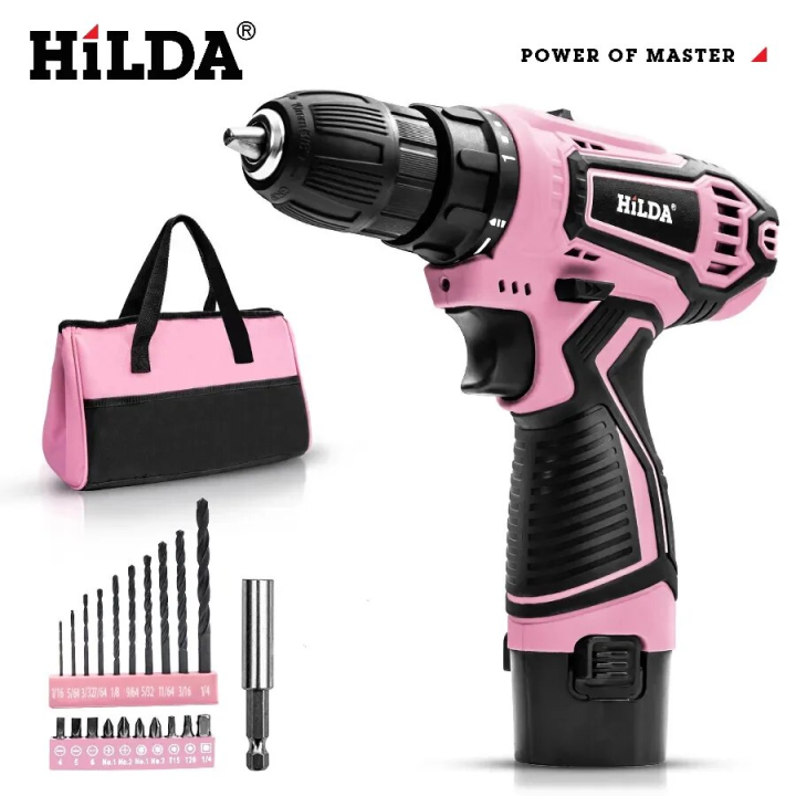 Hilda Electric Drill 12v Cordless Drill Electric Screwdriver Mini