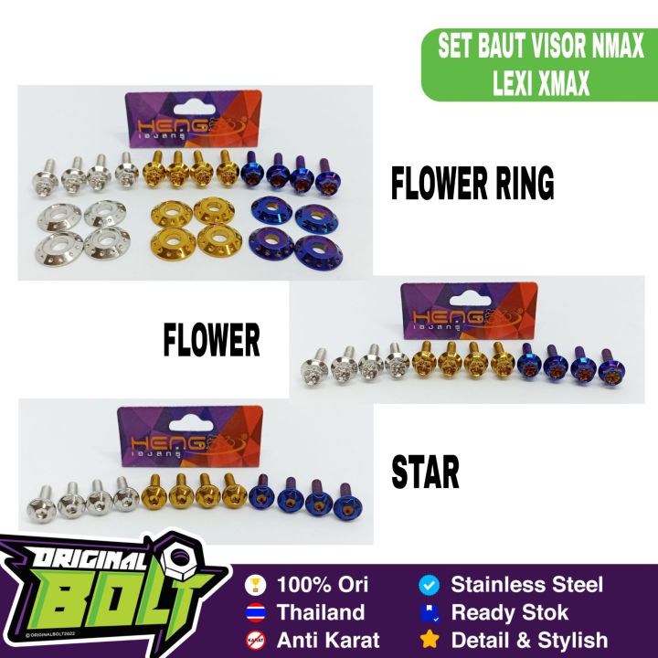 Set Baut Probolt Visor Windshield Nmax Xmax Lexi Stainless Heng ...