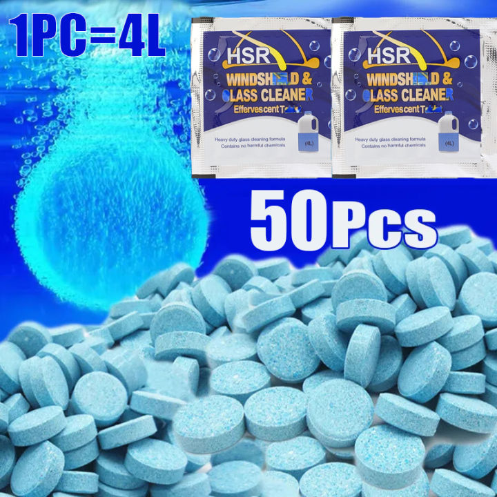 50PCS Car Windshield Cleaner Solid Cleaner Effervescent Tablet Glass ...
