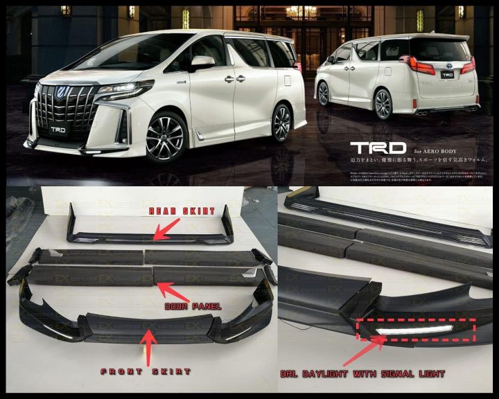 Toyota alphard agh30 ghh30 2018 2019 2020 TRD Aero bodykit body kit ...