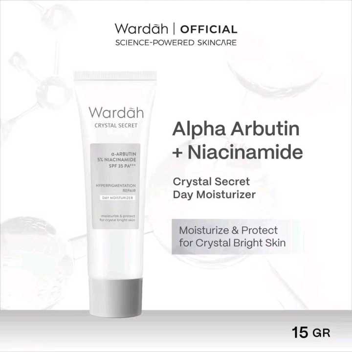 Wardah Crystal Secret Hyperpigmentation Repair Day Moisturizer 15ml ...