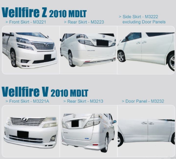 Toyota vellfire anh20 2008 2009 2010 2011 Modellista bodykit body kit ...