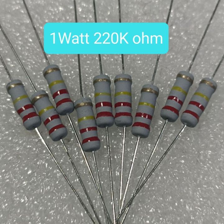 10BUAH RESISTOR 1WATT 220K OHM 1 WATT 220 K OHM 1W 220KOHM | Lazada ...