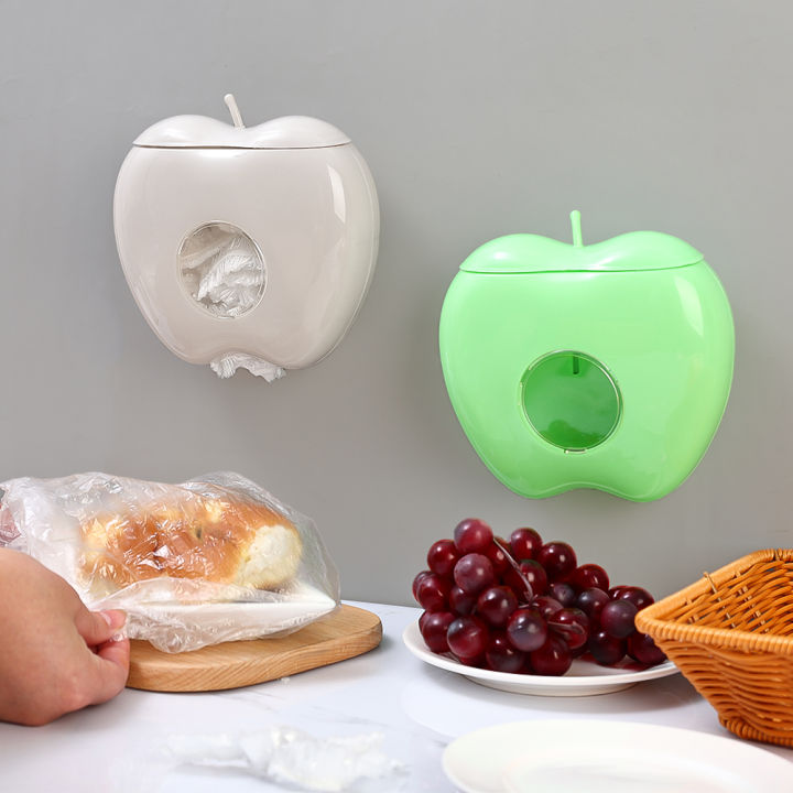 Disposable Food Cover Storage Box Wall-mounted Plastic Wrap Elastic ...