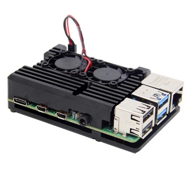 Raspberry Pi 4 Aluminum Heatsink Case with Dual Fan พร้อมส่งจากไทย ...
