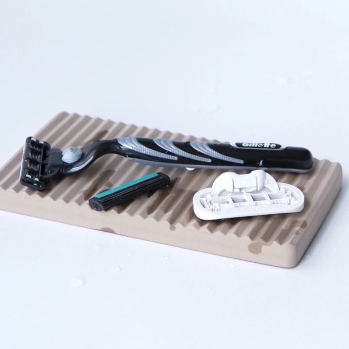 Diatomite Rectangular Razor Shaver Tray with Groove in 2 Sides, Fast ...