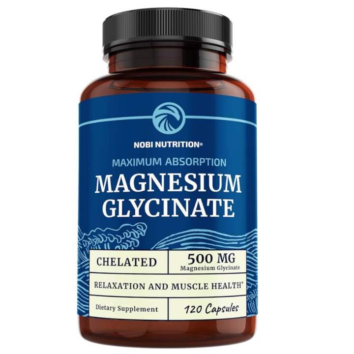 ( NOBI NUTRITION ) MAGNESIUM GLYCINATE 500 MG ( 120 CAPSULES ) | Lazada ...