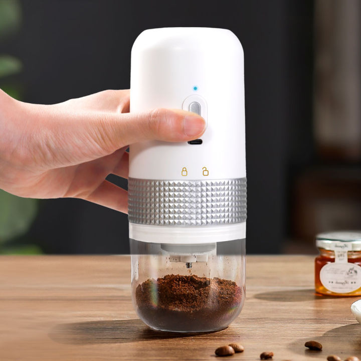 FISHIN COFFEE Electric Coffee Grinder Portable USB Rechargeable Home ...