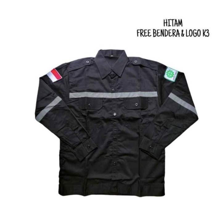 Baju Safety Wearpack Lengan Panjang Warna Hitam Proyek Tambang | Lazada ...