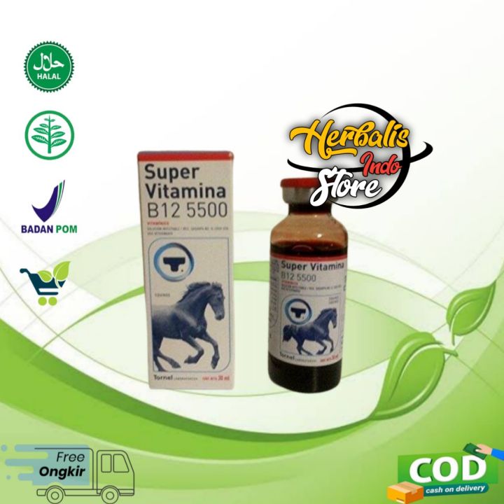 SUPERVITAMINA VITAMIN B12 5500 SUPER VITAMINA DOPING UNTUK HEWAN KUDA ...