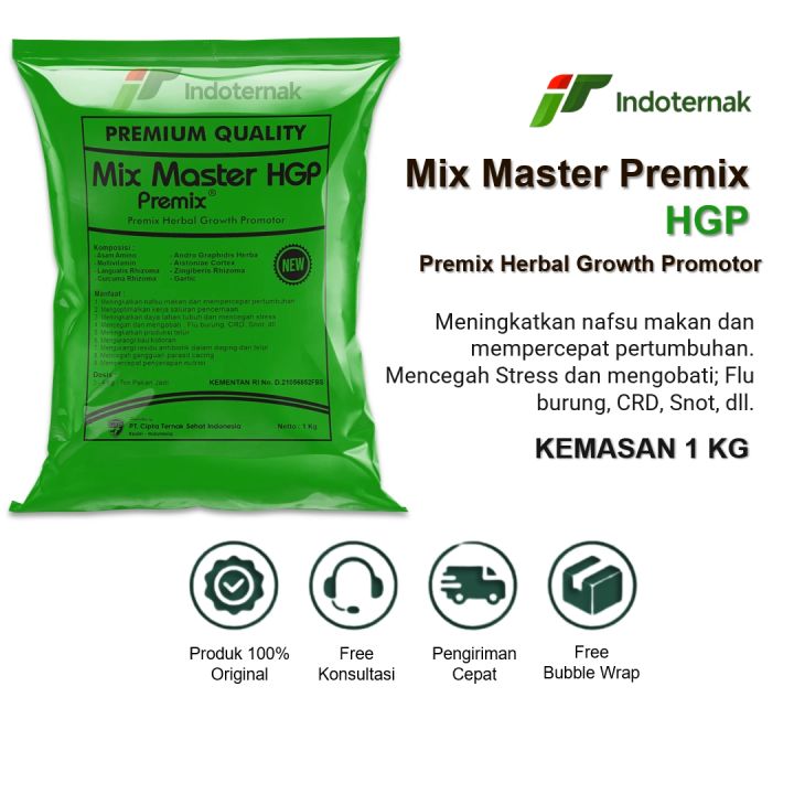 MIX MASTER PREMIX HGP - Suplemen Pakan Herbal Pemacu Pertumbuhan Untuk ...
