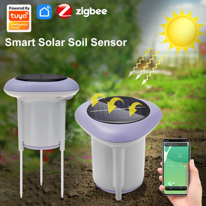 Smart Tuya Zigbee Solar Soil Sensor Tester Planting Moisture ...