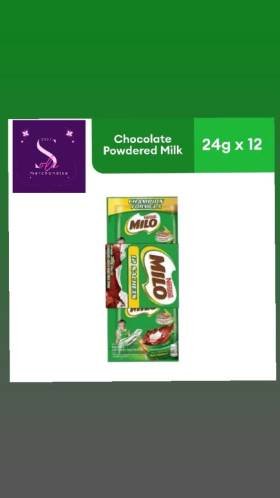 MILO ACTIV-GO Choco Malt Powdered Milk Drink 24g x 12s | Lazada PH