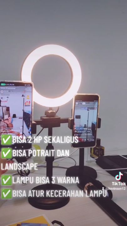 Ring light 16cm + Tripod Free 2 Holder Hp Ring light Tripod Mini Stand ...