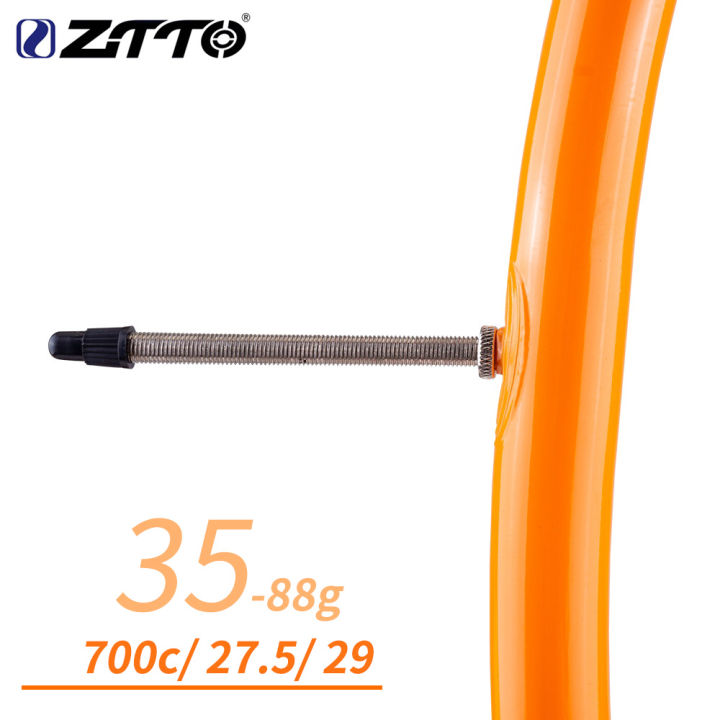 ZTTO Bicycle Tpu Inner Tube Super Light Weight FV 700C 25c 28c 32c Road Bike MTB 27.5 29 x1.9 to ...